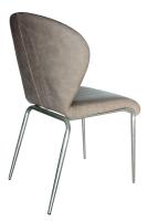China Customized PU Dining Chairs Chrome Plated Legs High Density Sponge for sale