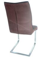 China Stylish Modern Chrome Dining Chairs Leathaire Technical Fabric PU Look Surface for sale