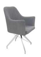 China Fabric Upholstered Stainless Dining Chair Livingroom Chair  Armrest Chair Leisure Chair for sale