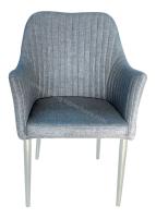 China Elegant Fabric Upholstered Dining Chairs , Resilent Spong Unique Dining Chair for sale