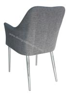 China Elegant Fabric Upholstered Dining Chairs , Resilent Spong Unique Dining Chair for sale
