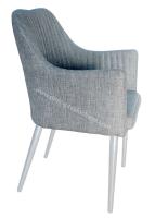 China Elegant Fabric Upholstered Dining Chairs , Resilent Spong Unique Dining Chair for sale
