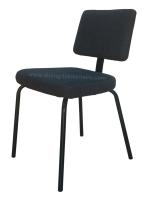 China Black Shell Fabric Upholstered Dining Chairs , Steel Tube Modern Dining Chair for sale