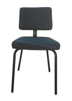 China Black Shell Fabric Upholstered Dining Chairs , Steel Tube Modern Dining Chair for sale