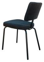 China Black Shell Fabric Upholstered Dining Chairs , Steel Tube Modern Dining Chair for sale