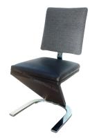 China Brown Seat PU Dining Chairs , Indoor Living Room Modern Leisure Chair for sale