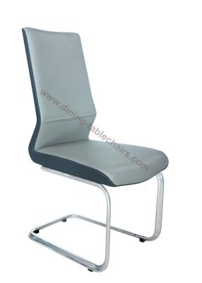 China Upholstered Pu Dining Chairs , Chrome Dining Chair Heavy Duty Legs for sale