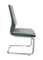 China Upholstered Pu Dining Chairs , Chrome Dining Chair Heavy Duty Legs for sale