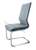 China Upholstered Pu Dining Chairs , Chrome Dining Chair Heavy Duty Legs for sale