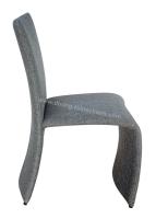 China Indoor Fabric Upholstered Dining Chairs , Luxury Dining Chair Full Wrapped Leg for sale