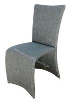 China Indoor Fabric Upholstered Dining Chairs , Luxury Dining Chair Full Wrapped Leg for sale