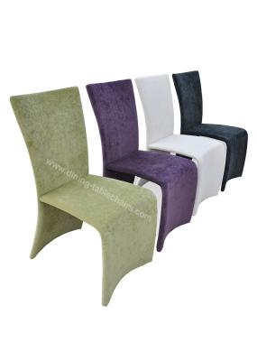 China Indoor Fabric Upholstered Dining Chairs , Luxury Dining Chair Full Wrapped Leg for sale