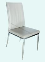 China Polyurethane PU Upholstered Stainless Dining Chair Livingroom Chair Leisure Chair for sale