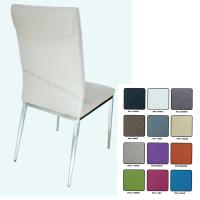 China Polyurethane PU Upholstered Stainless Dining Chair Livingroom Chair Leisure Chair for sale