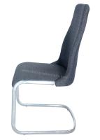 China Fabric Upholstered Glossy Chromed Dining Chair Livingroom Chair Leisure Chair for sale