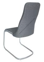 China Fabric Upholstered Glossy Chromed Dining Chair Livingroom Chair Leisure Chair for sale