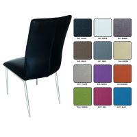 China PVC Upholstered Dining Chair Silver Leg Skin Friendly Gentle Material for sale