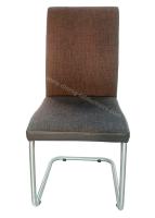 China Fabric Upholstered Stainless Dining Chair Livingroom Chair Leisure Chair for sale
