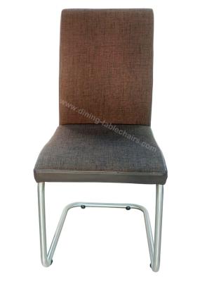 China Fabric Upholstered Stainless Dining Chair Livingroom Chair Leisure Chair for sale