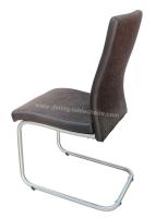 China Fabric Upholstered Stainless Dining Chair Livingroom Chair Leisure Chair for sale