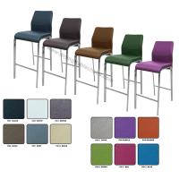 China High Counter Upholstered Contemporary Bar Chairs Polyurethane Material for sale