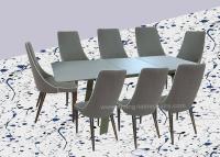 China Stylish Moka Stone Look Dining Table Scratch Proof Pavilion Use 10-12 Seats for sale