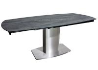 China Stainless Extension Dining Table With HPL Laminate Powder Coating for sale