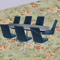 China Stainless Extension Dining Table With HPL Laminate Powder Coating for sale
