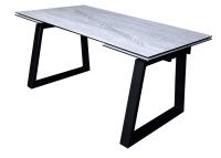 China Elegant Textured HPL Dining Table 2.1 Meter Indoor Pavilion Use Heat Resistant for sale