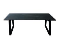 China Commerical Extension Dining Table , Heat Resistant Black Extension Table for sale