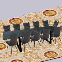 China Commerical Extension Dining Table , Heat Resistant Black Extension Table for sale