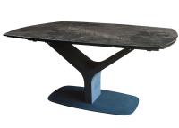 China Horsebelly Extension Dining Table , 2.3 Meter Glass Topped Dining Table for sale