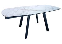 China Horsebelly Luxury Extended Dining Room Table With HPL Laminate 1.7 Meter for sale