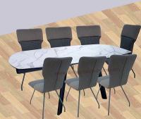 China Horsebelly Luxury Extended Dining Room Table With HPL Laminate 1.7 Meter for sale