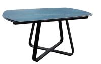 China 1.9 Meter Ceramic Top Dining Table , Horsebelly Extension Dining Room Table for sale