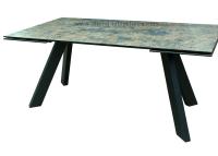 China Modern Extension Dining Table 3D Printed Texture Steel Frame 8-10 Person for sale