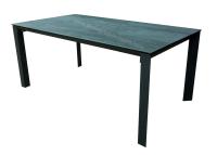China Modern Fixed Dining Table With Chinese Ceramic Streamlined Steel Triangular Legs for sale