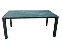 China Modern Fixed Dining Table With Chinese Ceramic Streamlined Steel Triangular Legs for sale