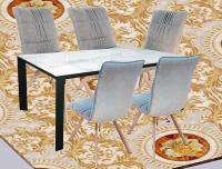 China 1.5 Meter Fixed Dining Table , Rectangle Ceramic Topped Dining Table for sale