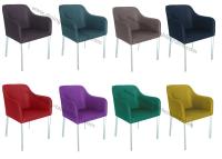 China Robust Legs PU Dining Chairs , Elegant Chrome Office Chair Maintain Free for sale