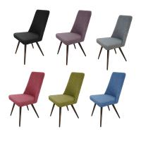 China Polyester Fabric Upholstered Woodgrain Dining Chair  Livingroom Chair Leisure Chair for sale