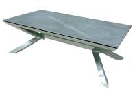 China Livingroom Tempered Glass Coffee Table , Rectangle Ceramic Dining Table for sale