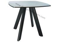 China Tempered Glass Coffee Stylish Corner Table , Glossy Ceramic Topped Lamp End Table for sale