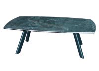 China Elegant Green Glossy Artistic Coffee Tables Ceramic Topped Scratch Proof for sale