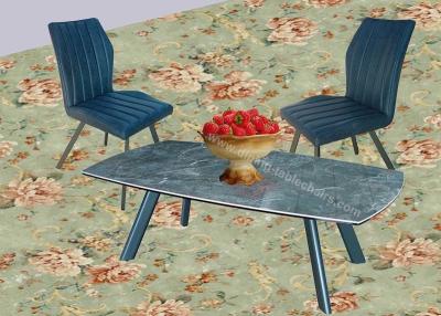 China Elegant Green Glossy Artistic Coffee Tables Ceramic Topped Scratch Proof for sale