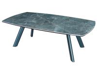China Elegant Green Glossy Artistic Coffee Tables Ceramic Topped Scratch Proof for sale