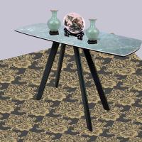 China 1.1 Meter Modern Console Table HorseBelly Green Glossy Ceramic Topped for sale