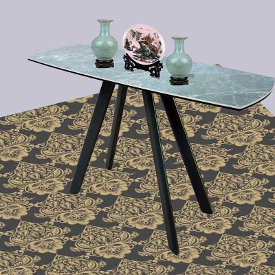 China 1.1 Meter Modern Console Table HorseBelly Green Glossy Ceramic Topped for sale