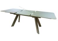 China Stylish Painted Tempered Glass Dining Table , Rectangular Extension Dining Table for sale