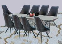 China Stylish Painted Tempered Glass Dining Table , Rectangular Extension Dining Table for sale